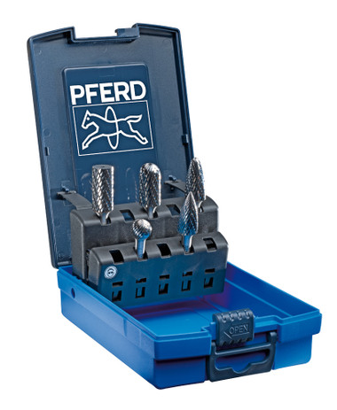 PFERD 26551 5-Piece Carbide Bur Set | 1/4" Shank | TOUGH Cut
