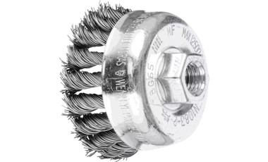 PFERD 82220 Knot Cup Brush | 2-3/4" Diameter | Carbon Steel Wire | Box of 5