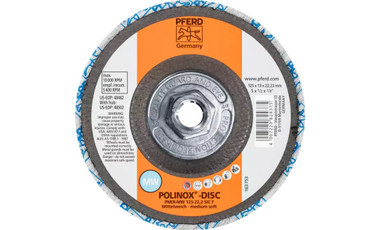 Pferd 48502 5" Non Woven Polinox Unitized Disc | T27 Conical | 10,000 Max. RPM | Silicon Carbide ...