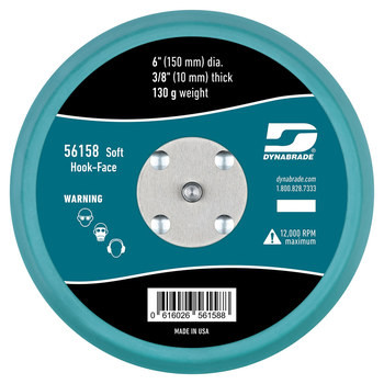 Dynabrade 56158 Non-Vacuum Disc Pad | 6" Pad Size | 3/8" Thickness ...
