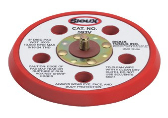 Sioux Tools 593V Orbital Sander Backing Pad | 5" Pad Diameter | PSA ...
