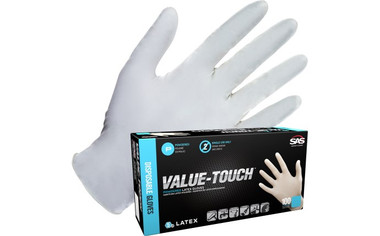 SAS Safety 6594 Value-Touch Powdered Latex Disposable Gloves | 5 Mil ...