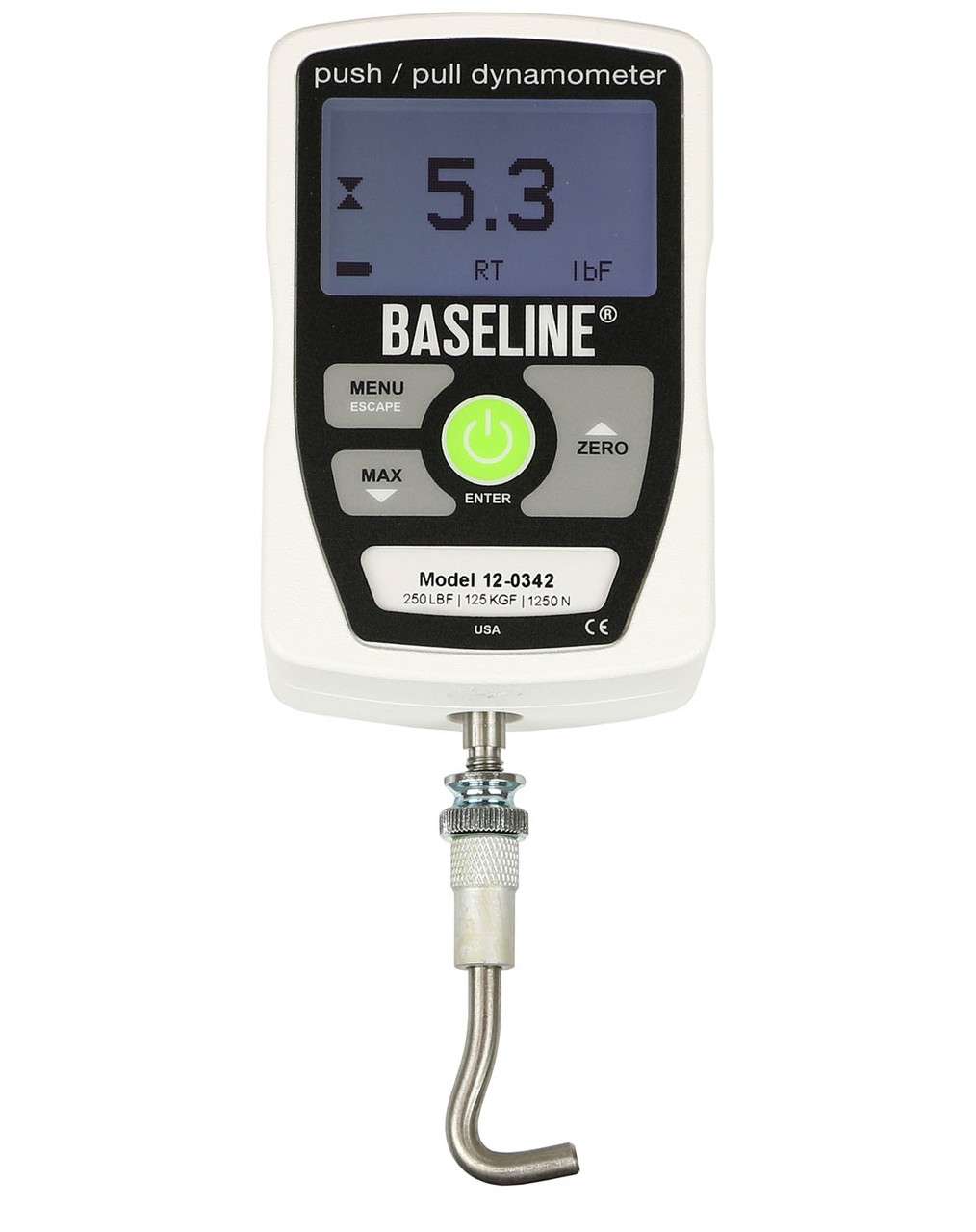 Baseline 250lb Electronic Hydraulic Push-Pull Dynamometer (EN-120342)
