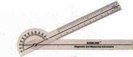 Baseline 180-Degree Plastic Pocket Goniometer - Pack of 25 (EN-121005-25)
