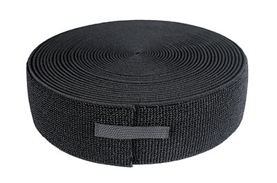 2 elastic loop material, 10 yard, black