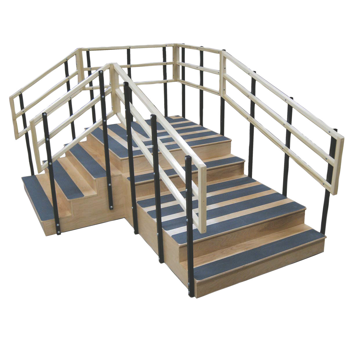 Heavy Duty Triple Handrail Bariatric Training Stairs For Sale