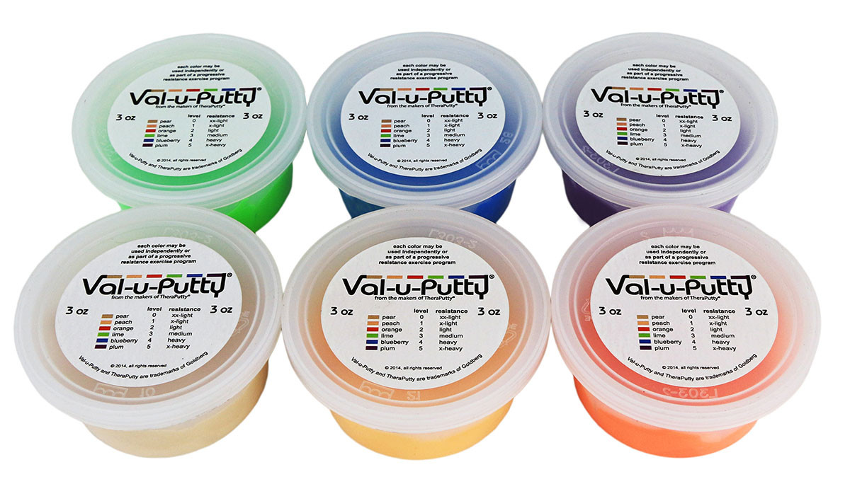 Val-u-Putty Exercise Putty - 6 Piece Set (3 oz) For Sale