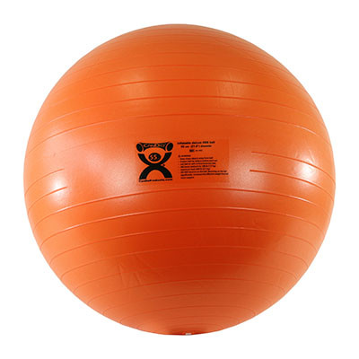 Cando Inflatable Exercise Ball (Extra-Thick, Orange, 22 inches)