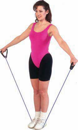 CanDo® Tubing with Handles Exerciser - 48" - Tan - xx-light