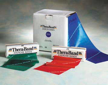 Thera-Band Latex Exercise Bands with Deluxe Rack (EN-105487)