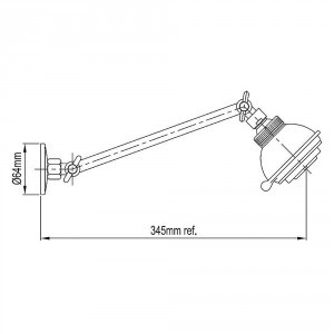 Raymor Armada Wall Shower 3 function Chrome in Chrome