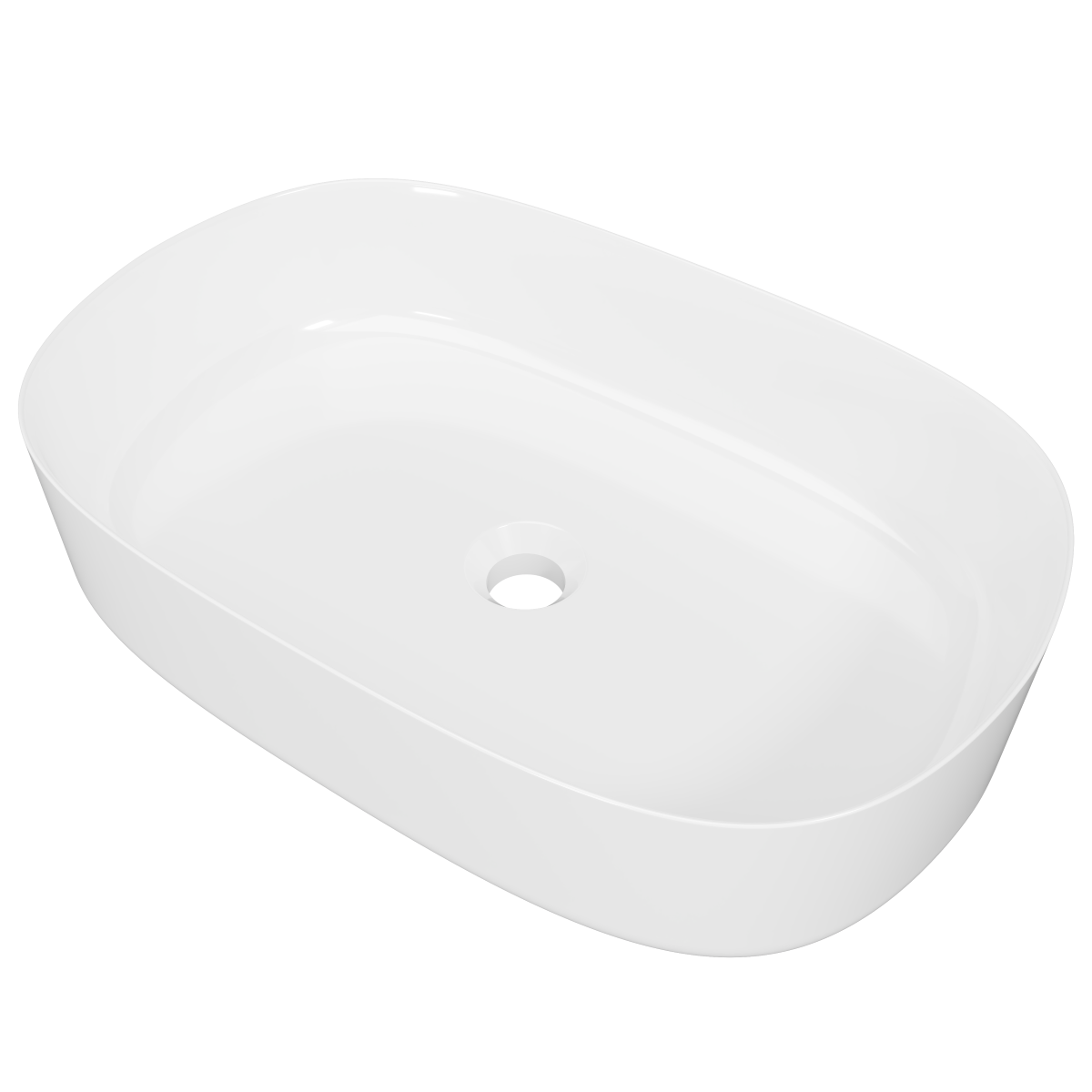 Timberline Myrtle Basin 550mm White Gloss in White
