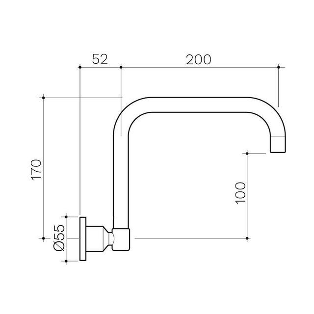 Clark Round Wall Sink Spout Swivel Matte Black Lead Free