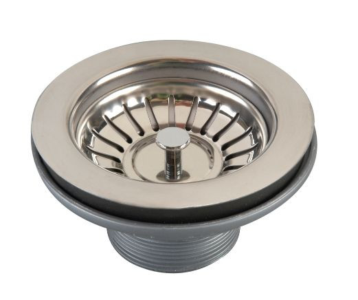 Stainless Steel Basket Waste 50mm x 50mm Standard in Chrome