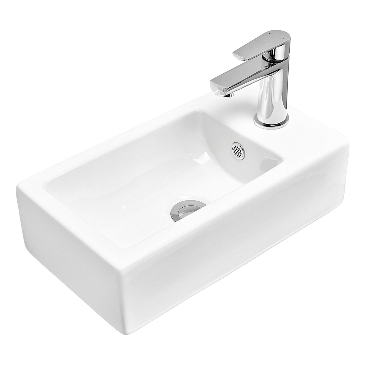 Raymor BASIN WALL HUNG PROJIX 1TH R/H WHT 463 X 260MM