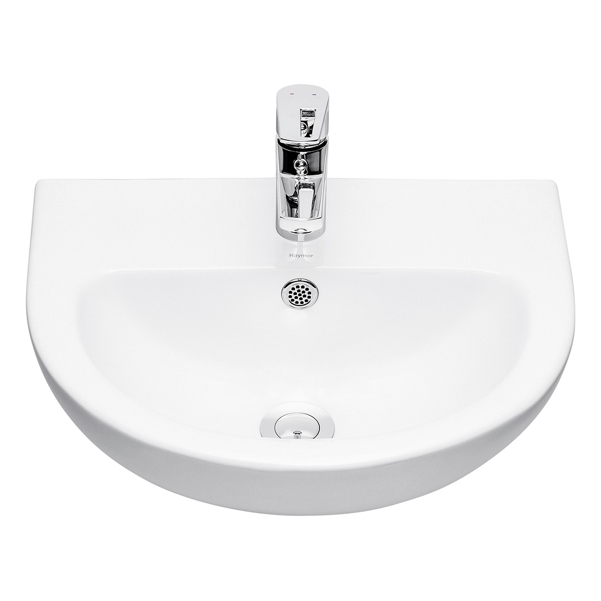 Raymor Lawson Semi-Recessed Basin in White