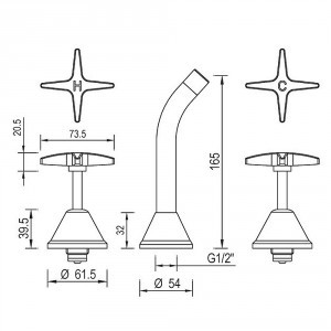 Raymor Atlanta Bath Set Chrome