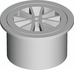 Plastic Round Floor Waste 80mm In Pipe White