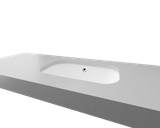 Timberline Bodhi Undermount Basin 540mm White Gloss