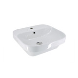 Raymor Alpha Semi Inset Basin 480mm x 450mm White 1TH