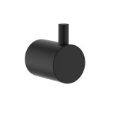 Clark Round Robe Hook Matte Black in Black