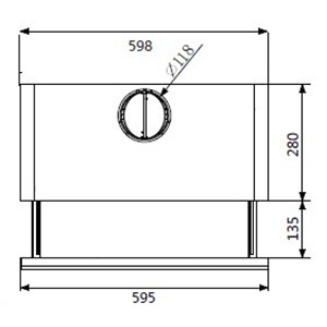 Kleenmaid 60cm Slide Out Rangehood Recirculating Venting Stainless Steel