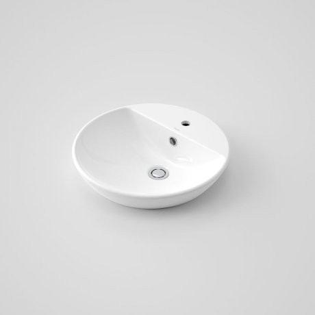 Caroma Orbis Inset Basin w/Overflow White 1TH