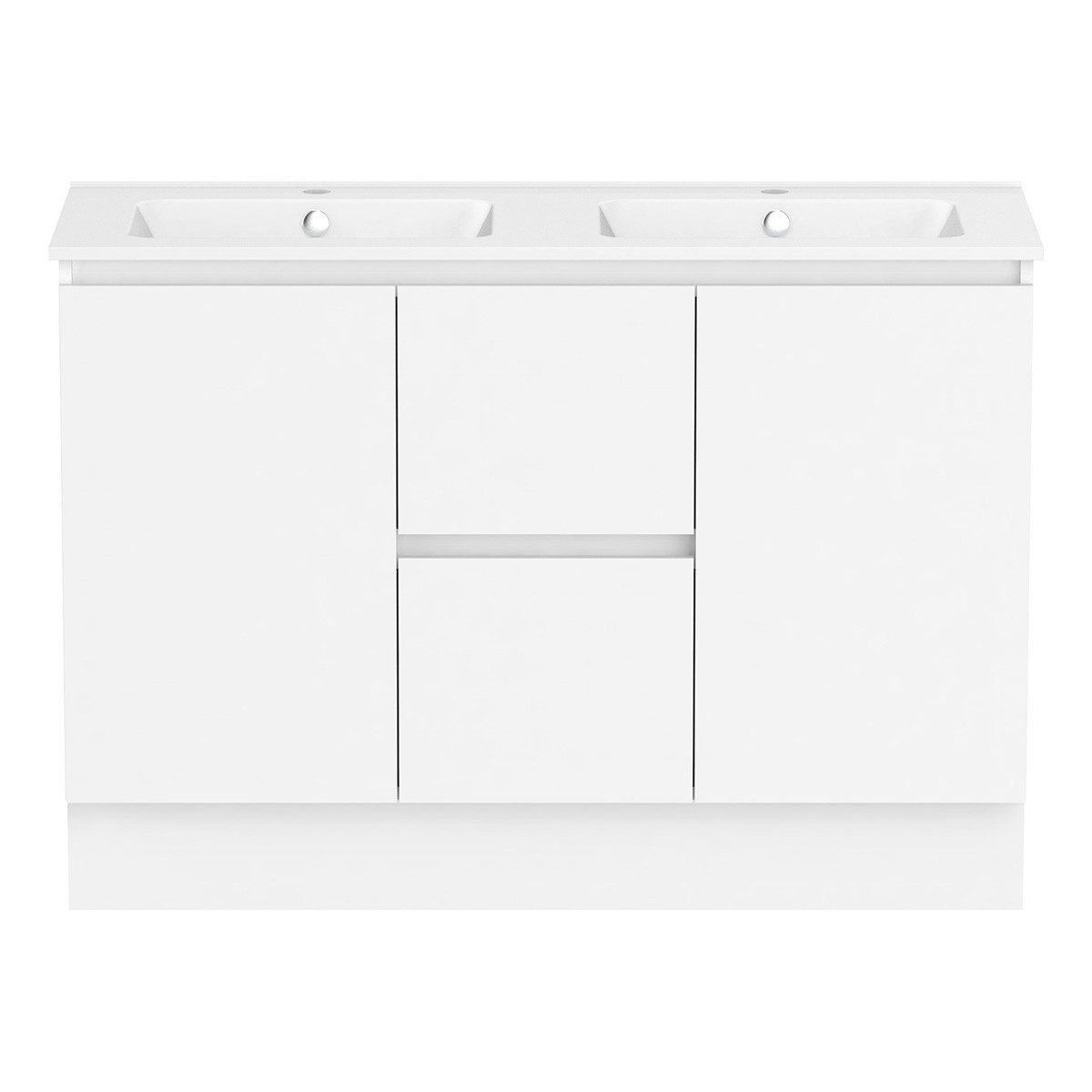 Raymor Ascot Floor or Wall Mount Double Vanity 1200mm 2 Draw Centre 2 ...