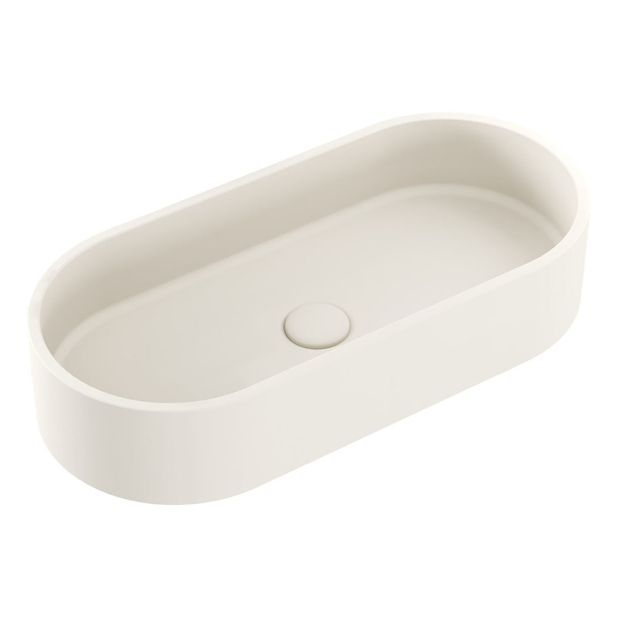 Fienza Jada Pill Concrete Above Counter Basin Warm White in White