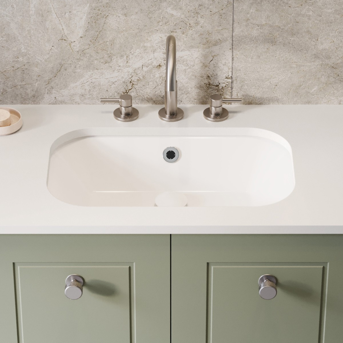 Timberline Bodhi Undermount Basin 540mm White Gloss