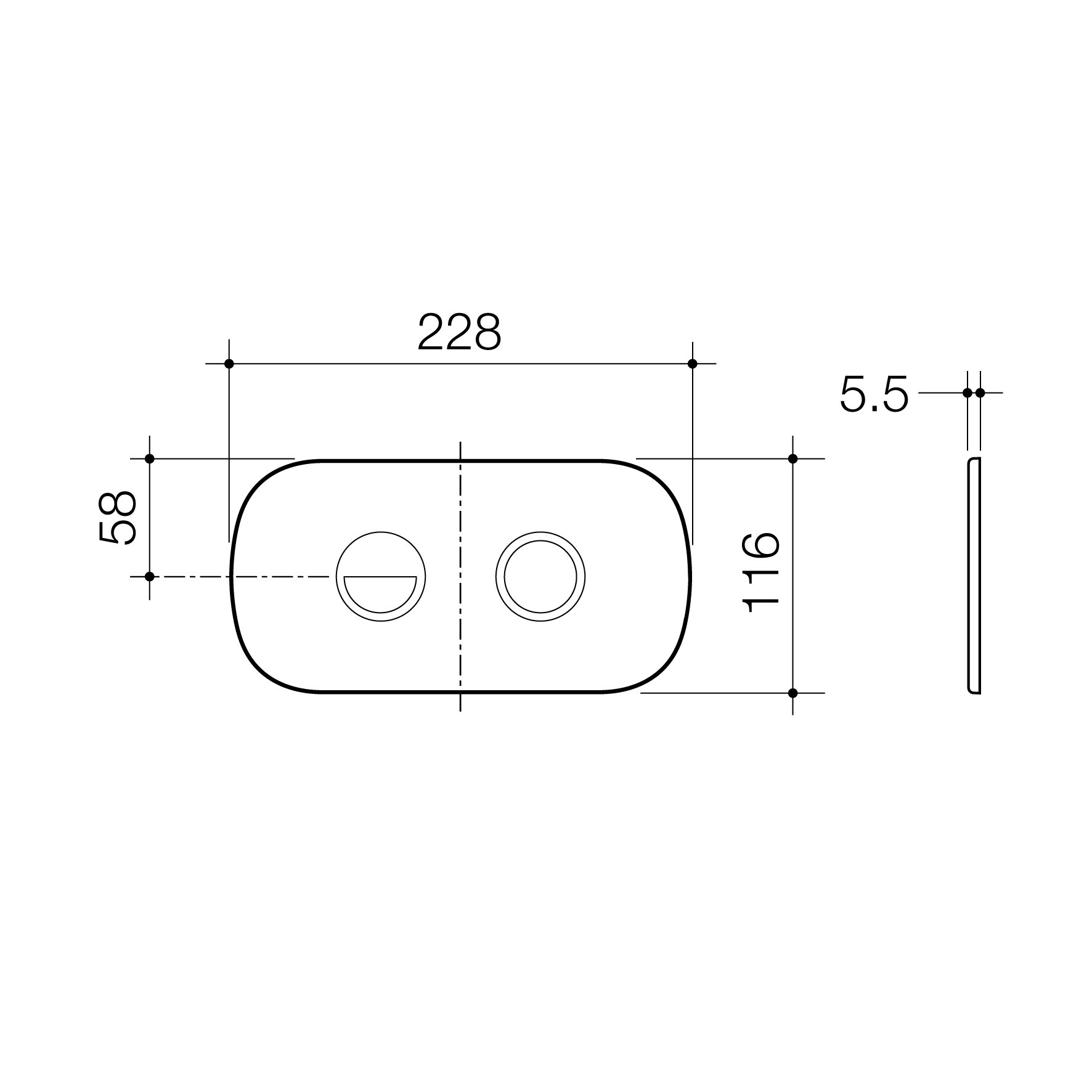 Caroma Contura II Invisi Series II® Round DC Dual Flush Button Panel ...