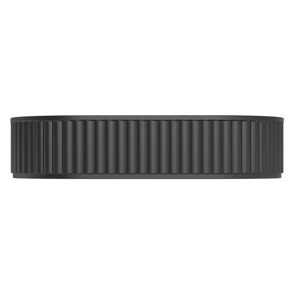 Fienza Minka Fluted Pill Shaped Solid Surface Basin Matte Black ...