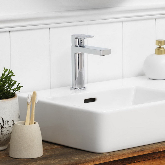 Clark Round Square Basin Mixer Chrome Lead Free