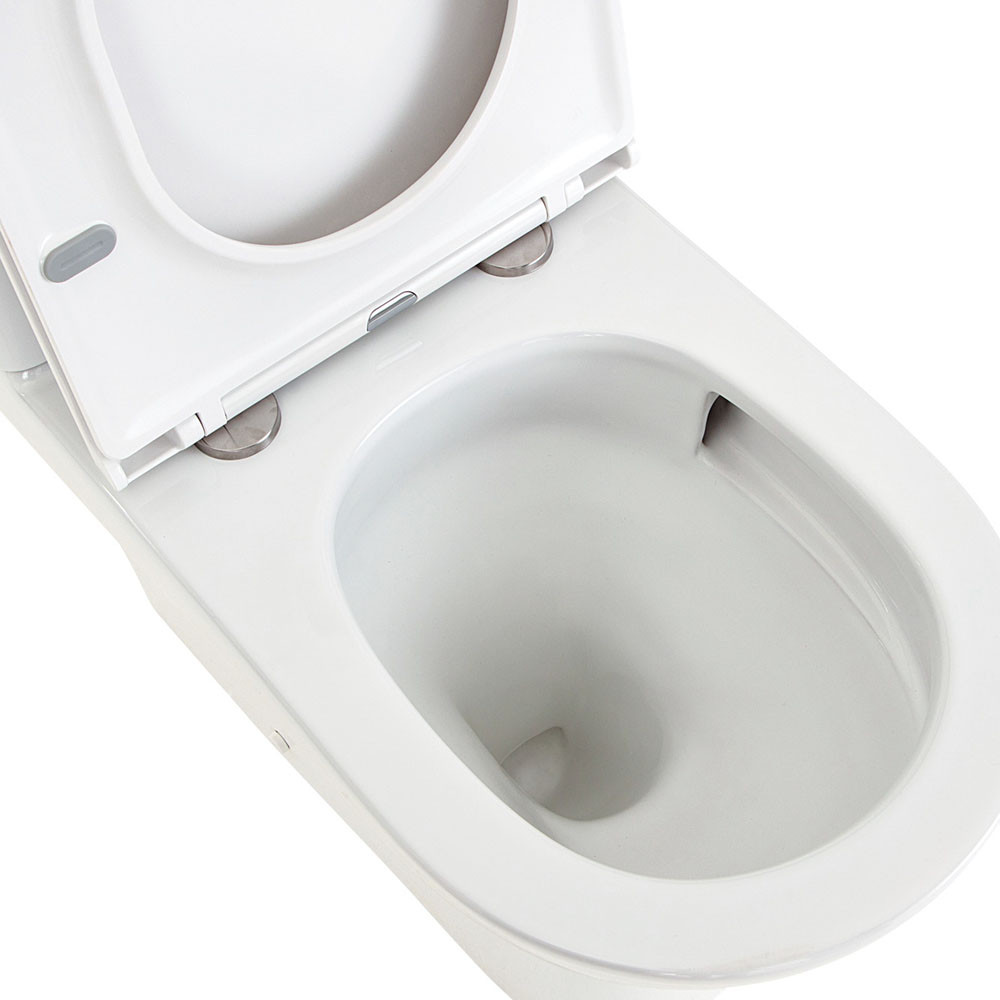 Fienza Tono Tornado Flush Back-to-Wall Toilet Suite Pan + Slim Seat + R ...
