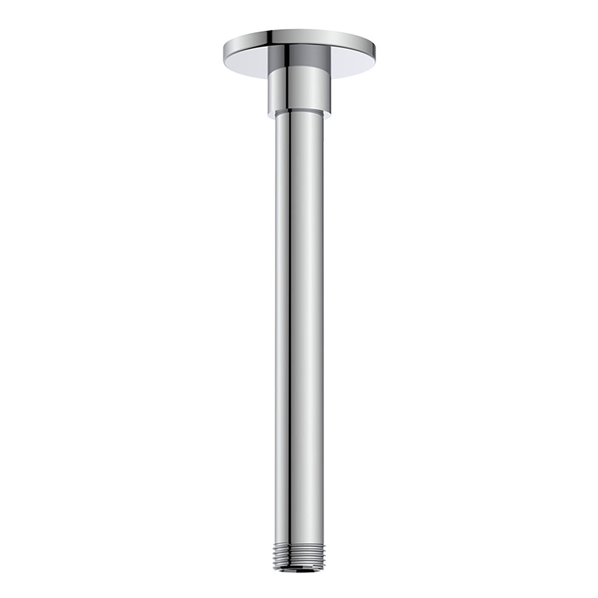 Raymor Shower Arm Ceiling Mount Straight Round Rail 200mm Chrome