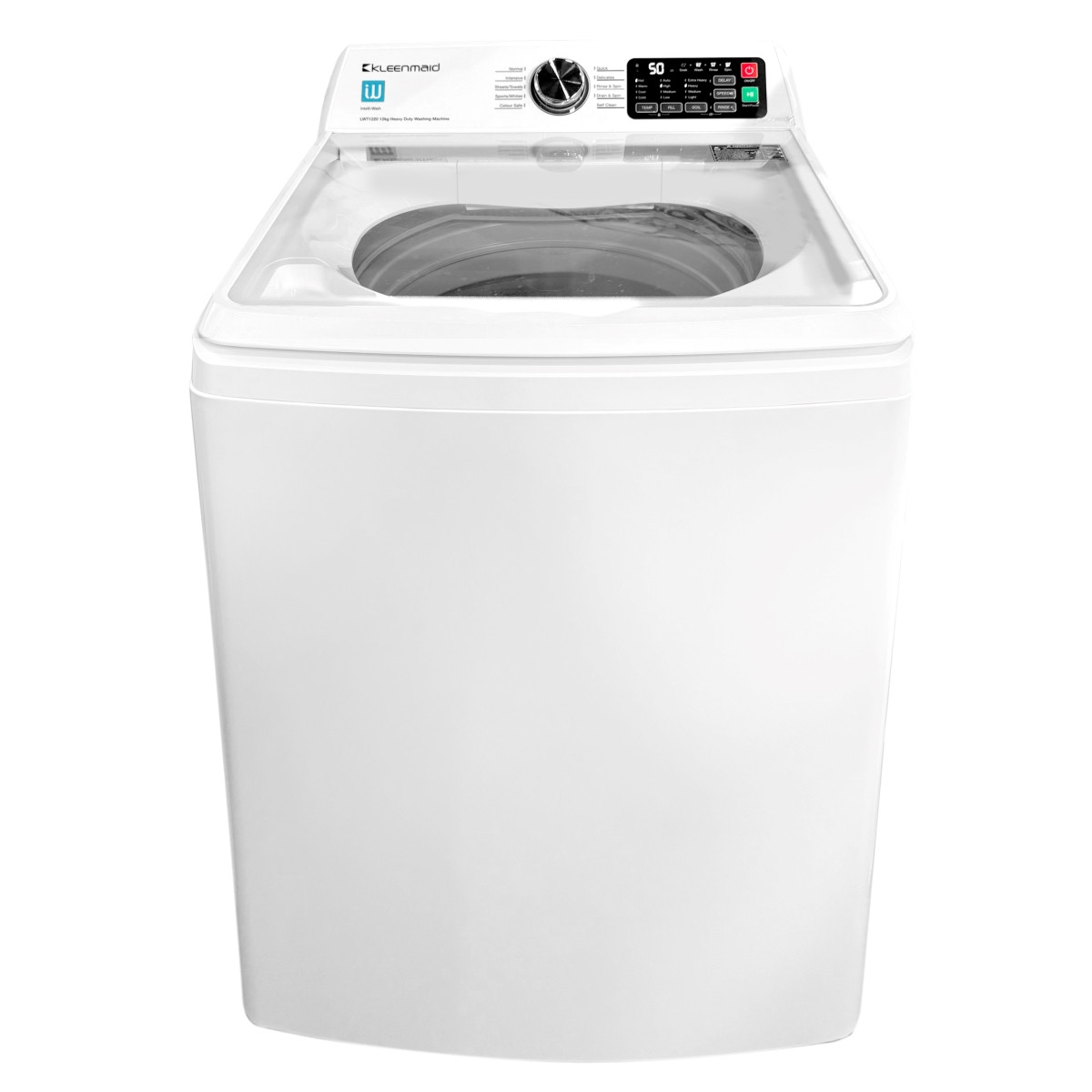 Kleenmaid Heavy Duty Top Load Washing Machine 12kg in White