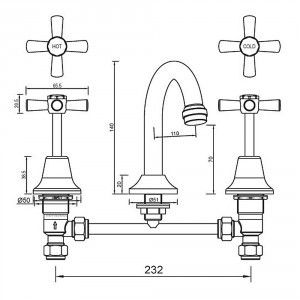 Raymor Armada Basin Set Chrome