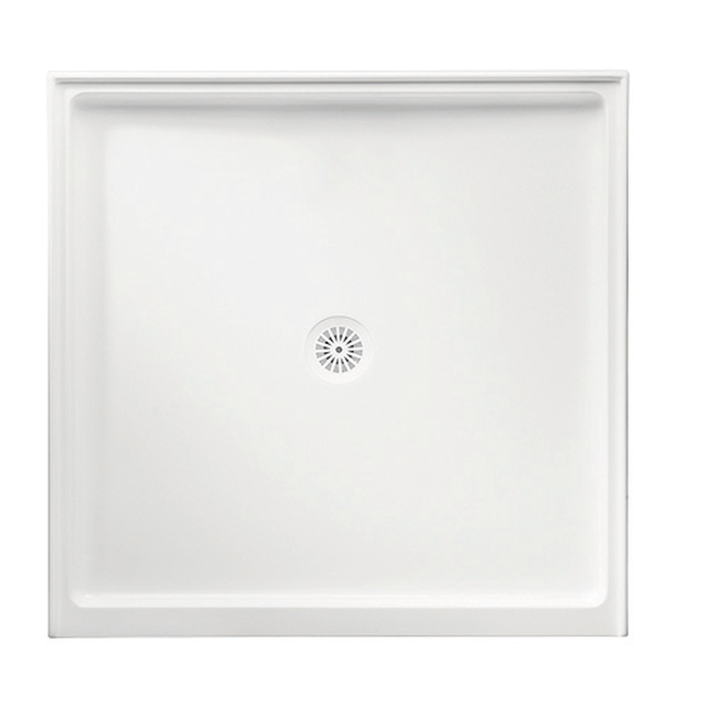 Marbletrend Flinders Polymarble Shower Base 820mm x 820mm Centre Outlet ...