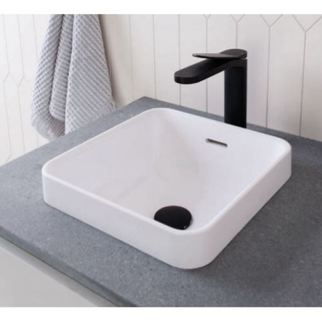 ADP Sava Above Counter Semi-Inset Basin Square 322mm x 346mm x 170mm ...