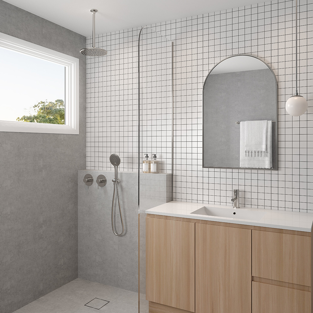 Raymor Alpha Shower Rose 225mm Brushed Nickel