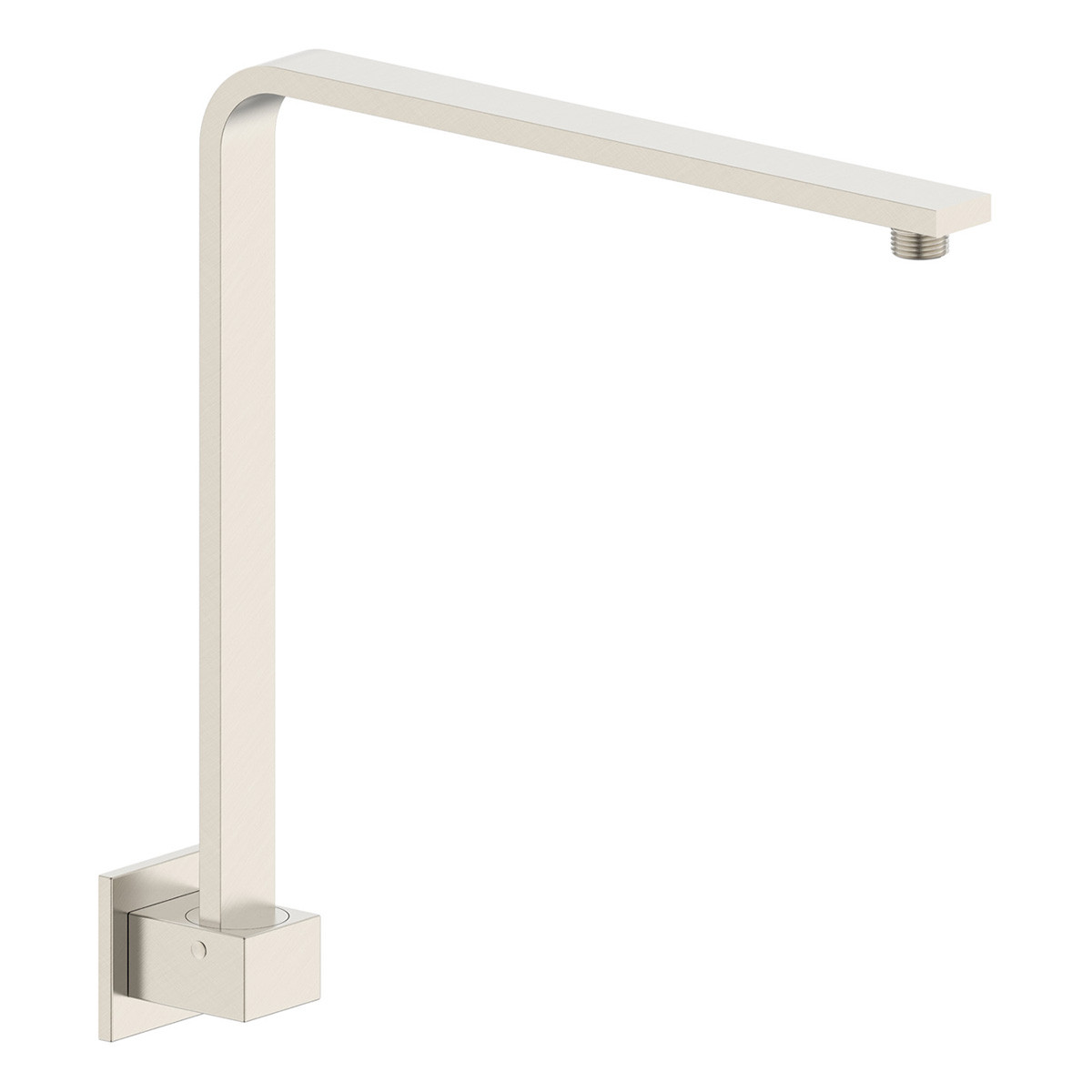 Raymor Shower Arm Wall Mount Right Angle Square Rail Brushed Nickel