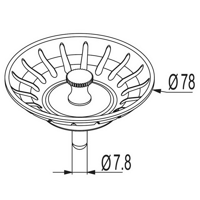 Clark Basket Waste Plug 78mm