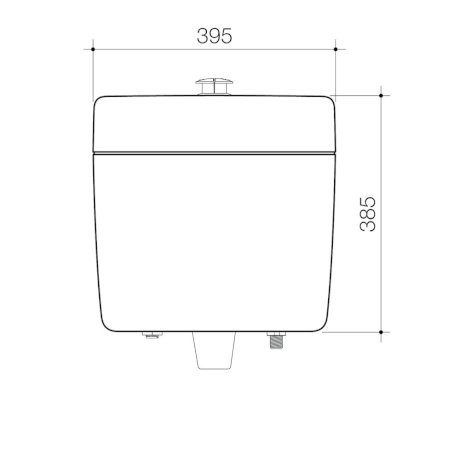 Caroma Cosmo Care Cosmo II Connector Cistern White 4Star