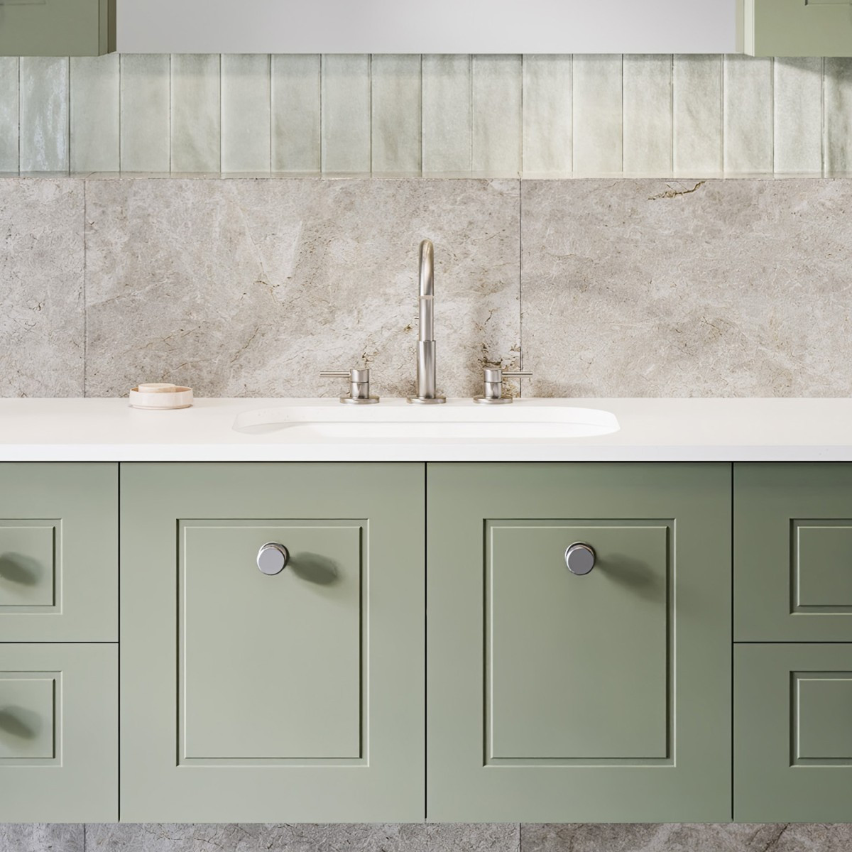Timberline Bodhi Undermount Basin 540mm White Gloss in White