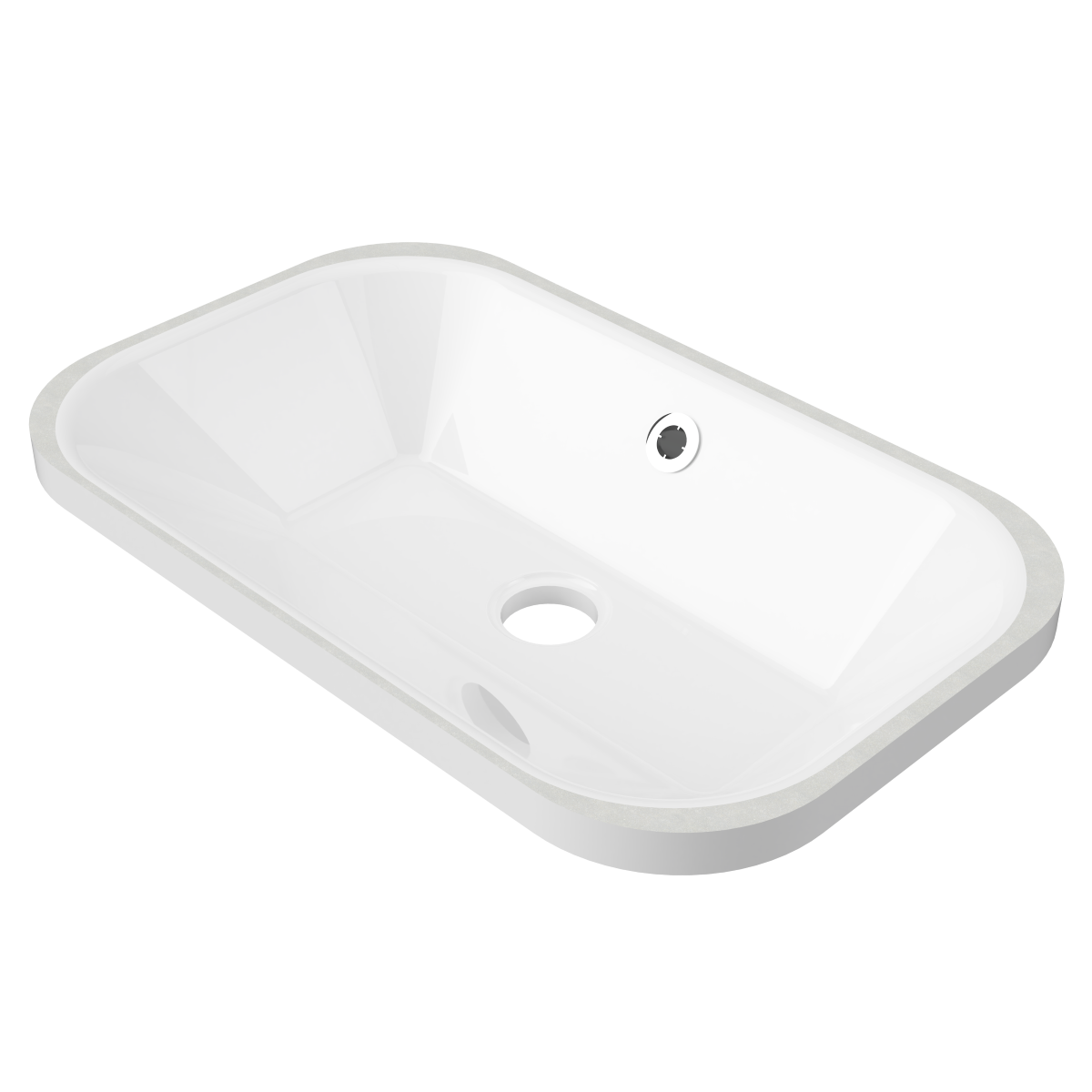 Timberline Bodhi Undermount Basin 540mm White Gloss