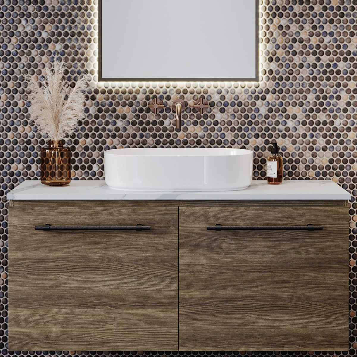 Timberline Myrtle Basin 550mm White Gloss in White