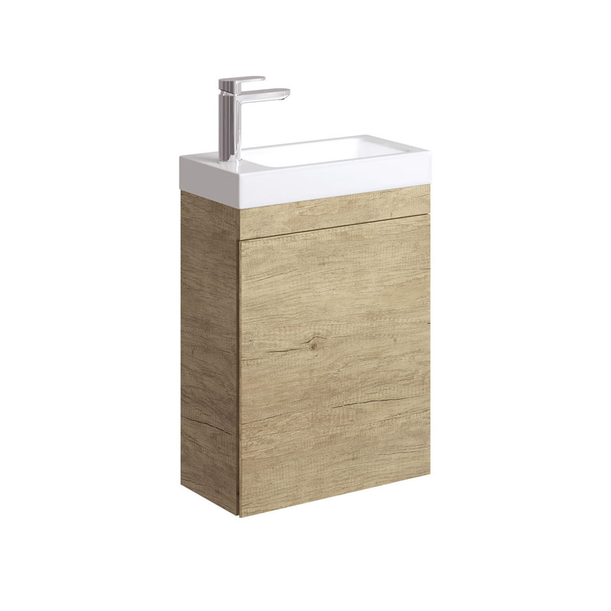 Fienza Denzel Edge 450 Ensuite Wall-Hung Vanity Scandi Oak 1TH