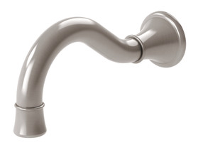 Phoenix Nostalgia Basin/Bath Outlet 180mm Shepherds Crook Brushed Nickel