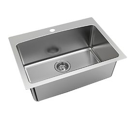 Everhard Nugleam Single Inset Utility Sink 45L Stainless Steel 1TH