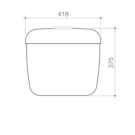Stylus Tasman Plastic Cistern, Link and Seat, Dual Flush White in White